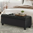 SONGMICS 46.5" Storage Ottoman Bench Storage Bench Bedroom Bench 330lb ...