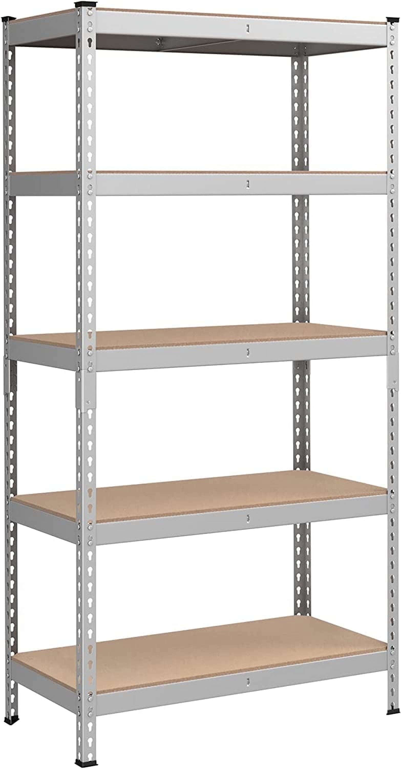 SONGMICS 5-Tier Free Standing Large Steel Shelf, Boltless Assembly ...