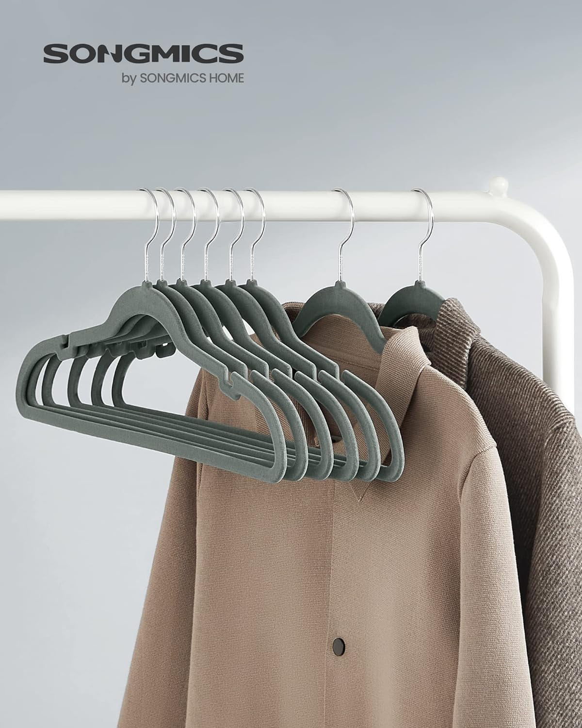 50 Pack Velvet Hangers Non-Slip Clothes Hangers Suit Hangers with 360 ...