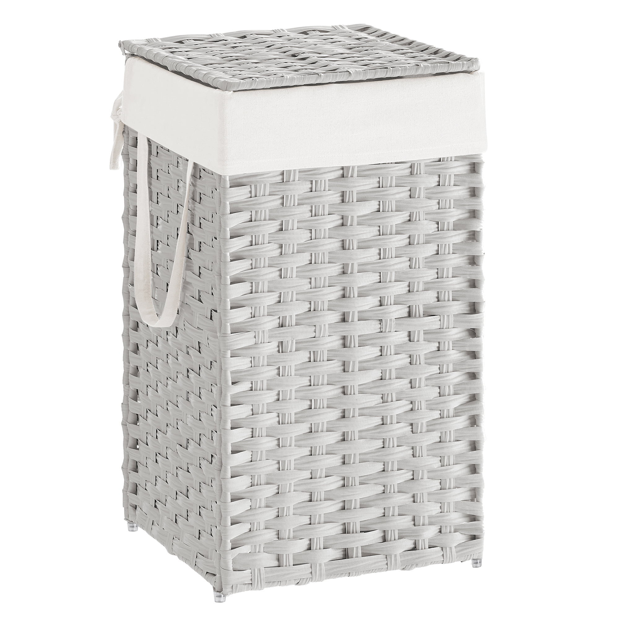 SONGMICS 65L Laundry Hamper with Lid Folding Laundry Basket Clothes ...