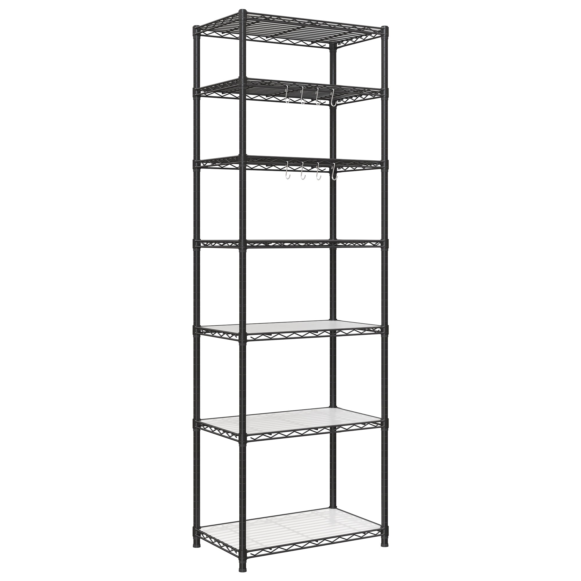 SONGMICS 7-Tier Metal Storage Shelves Organizer Wire Shelving Unit ...