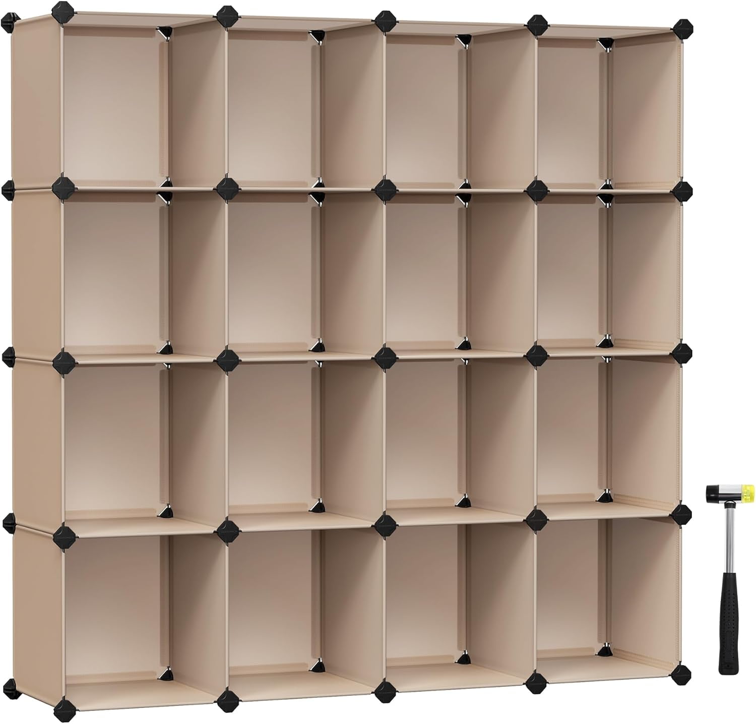 SONGMICS Cube Storage Organizer, Set of 16 Plastic Cubes, Book Shelf ...
