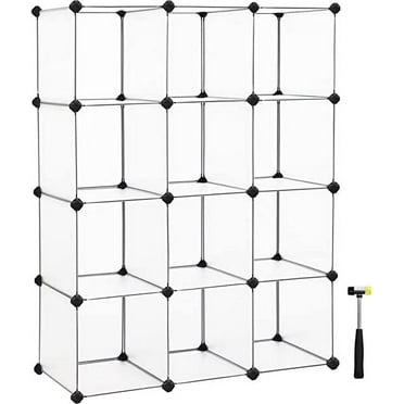 UBesGoo 12-Cube Storage Organizer, Cubicle Rack, White, DIY Modular ...