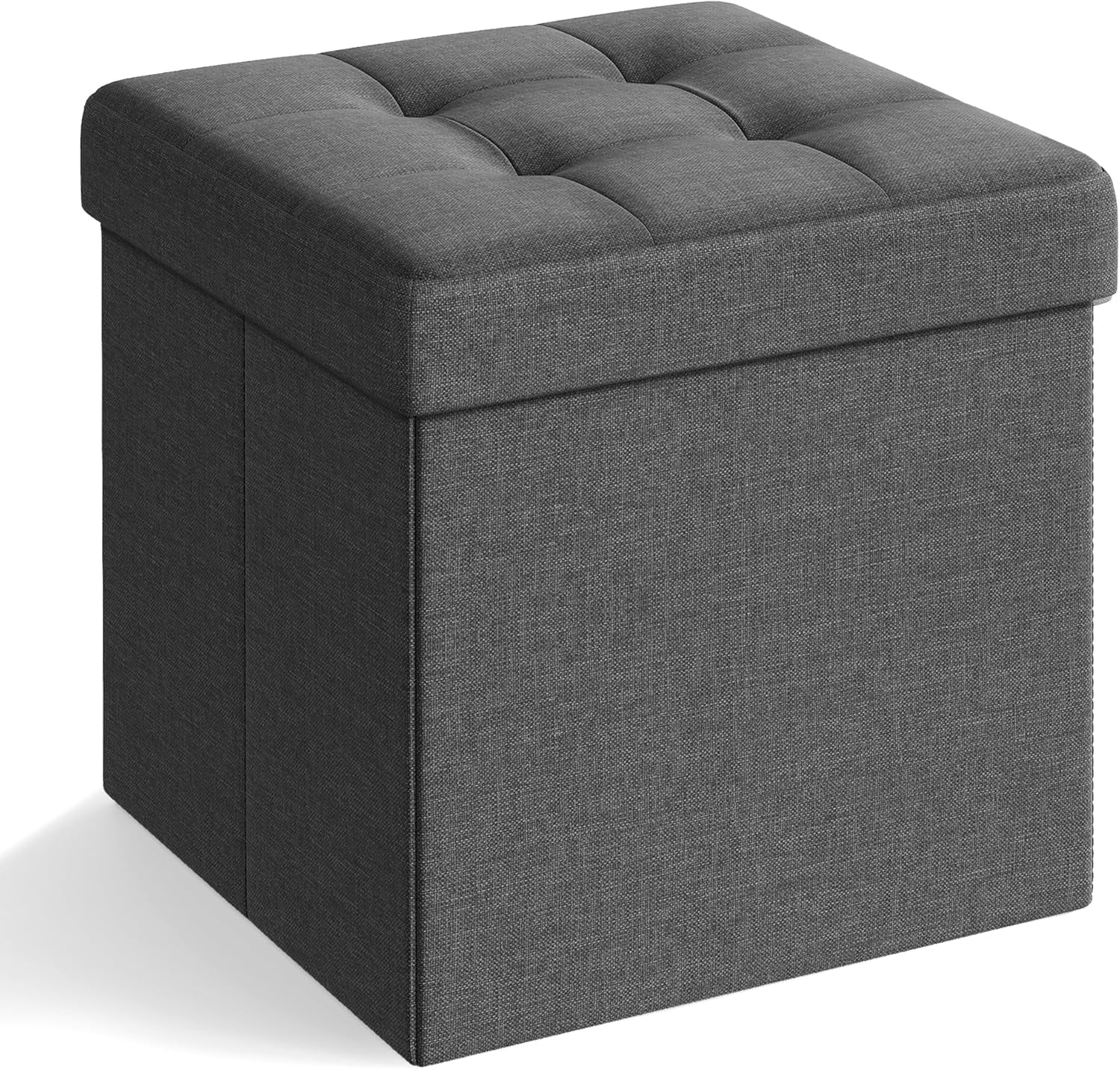 SONGMICS Folding Storage Ottoman Bench，38 x 38 x 38 cm， Ottoman Foot ...