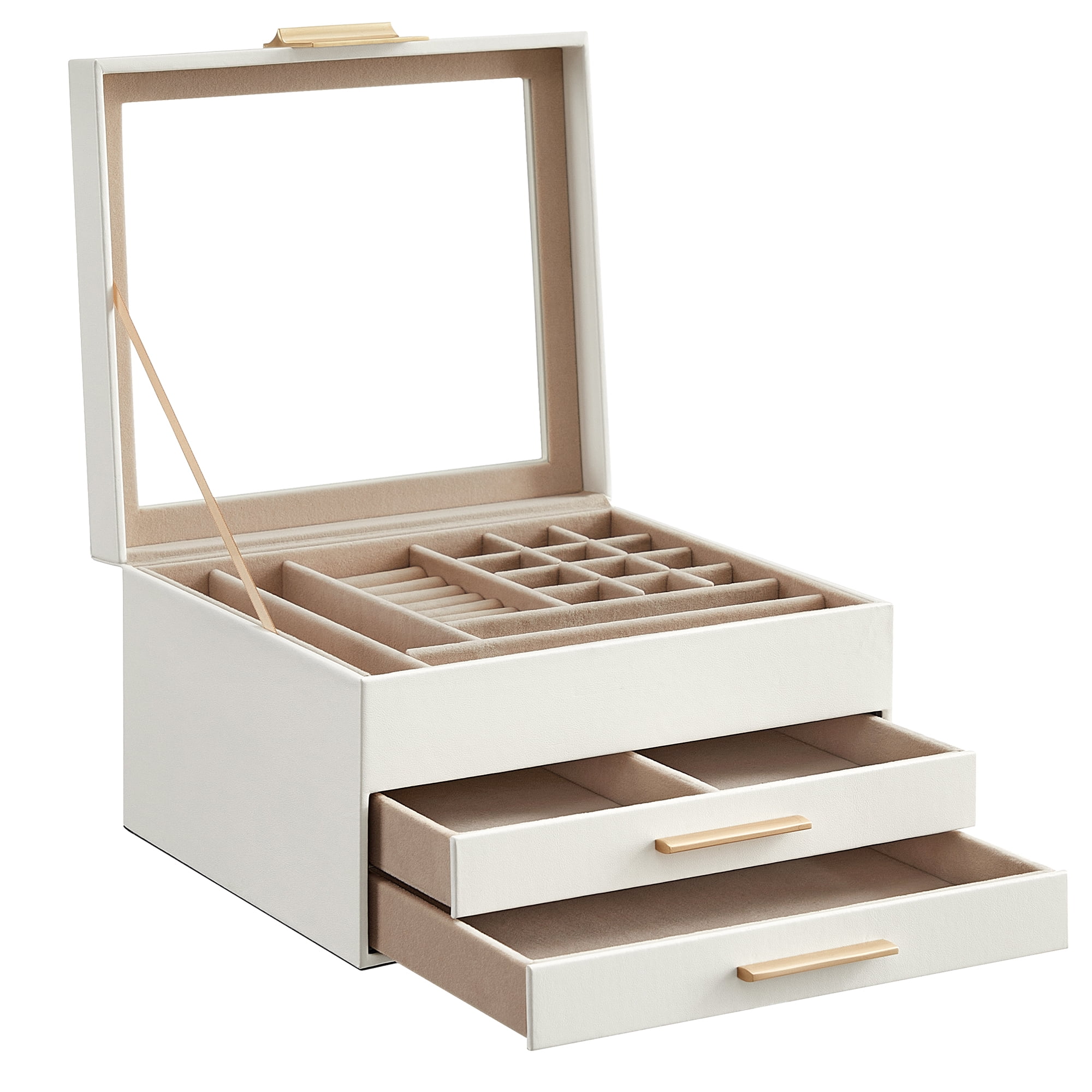 Songmics Stackable Jewelry Trays 4 Tier Jewelry Box Drawer Jewelry
