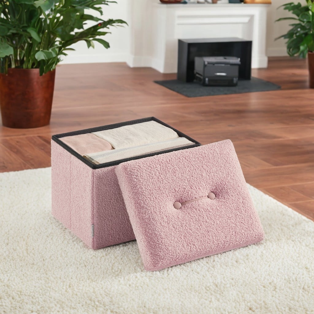 SONGMICS HOME 12.2" Small Storage Ottoman Bench Ottoman Foots Rest ...