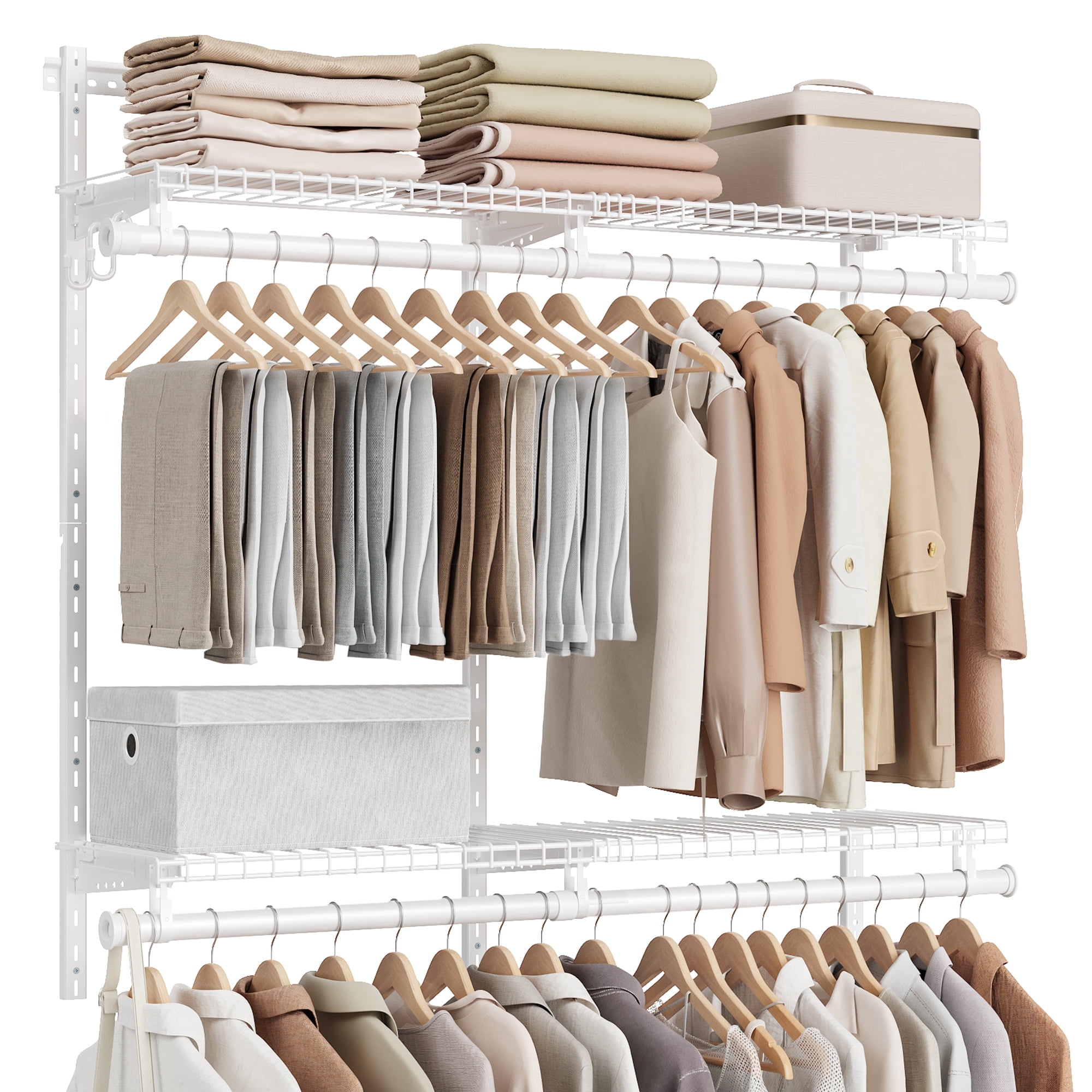 SONGMICS HOME Closet System, Closet Insert Organizer, 4-6 ft ...