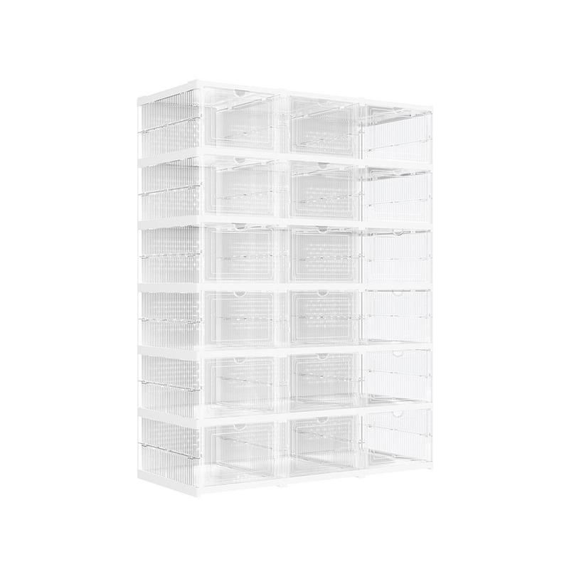 SONGMICS HOME Collapsible Shoe Boxes - Foldable, Stackable, Portable ...