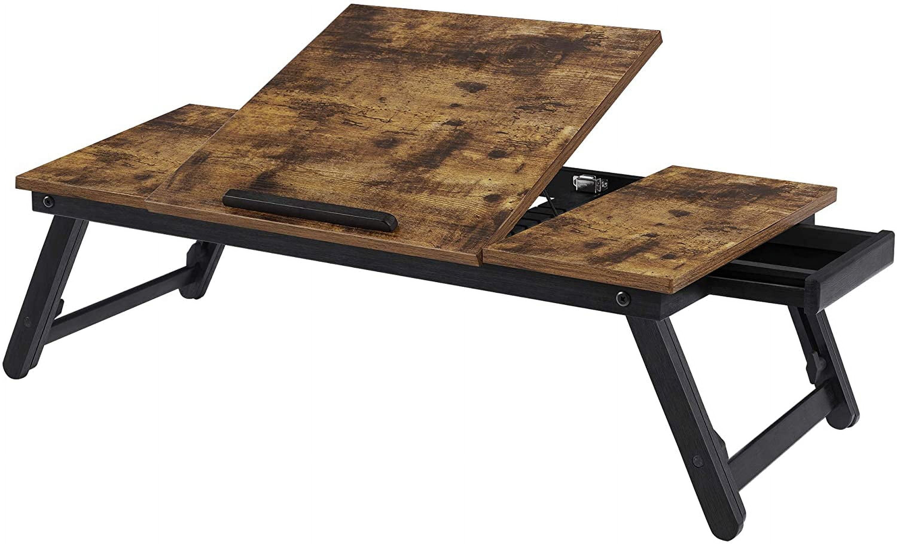 SONGMICS Laptop Desk, Bed Sofa Breakfast Tray, Adjustable Tilt Top ...