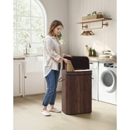 Redmon Contemporary Country Collection Plastic Laundry Hamper, Brown ...