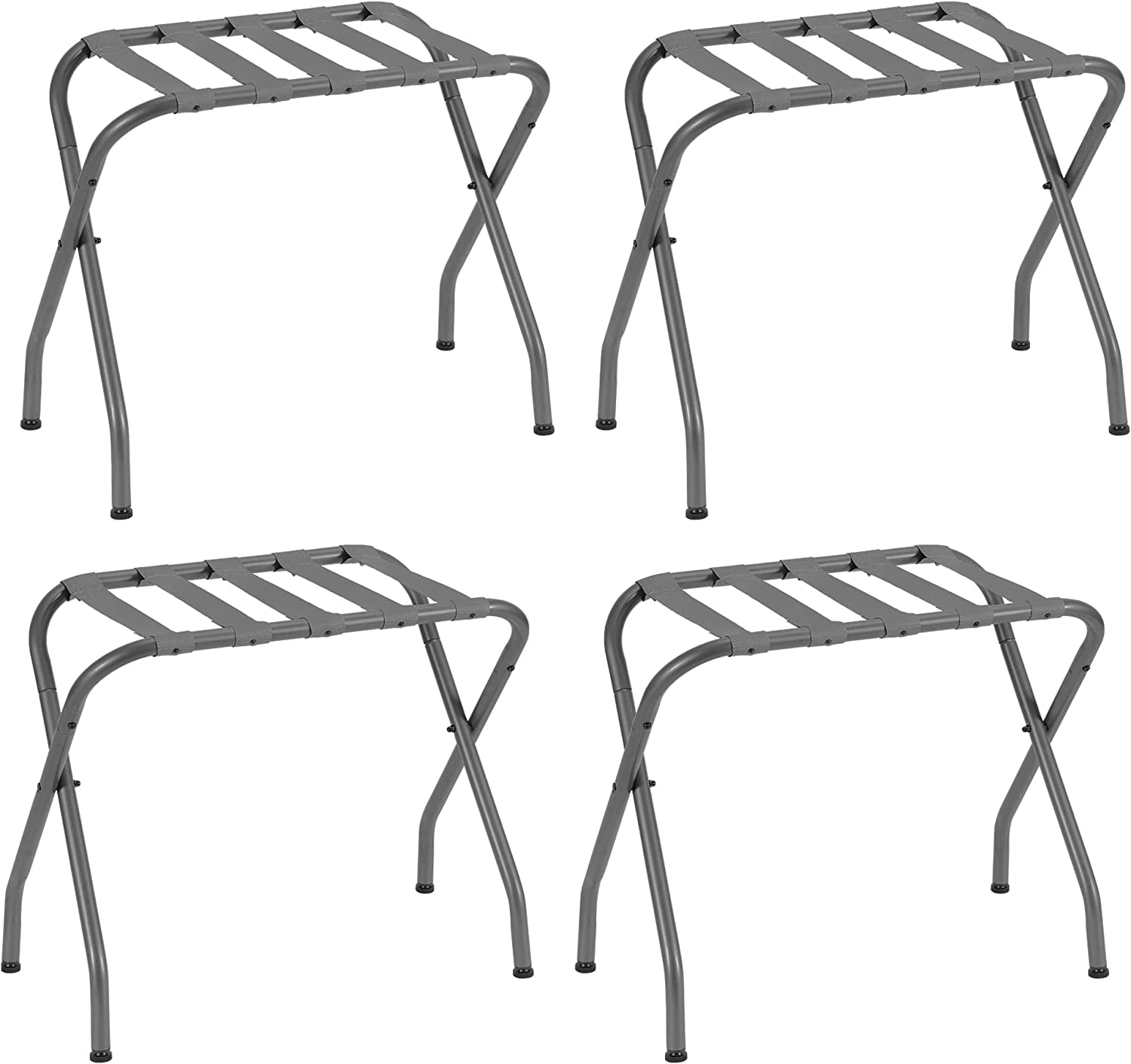 Luggage Rack Set of 4 Foldable Folding Suitcase Stand for Bedroom Guest ...