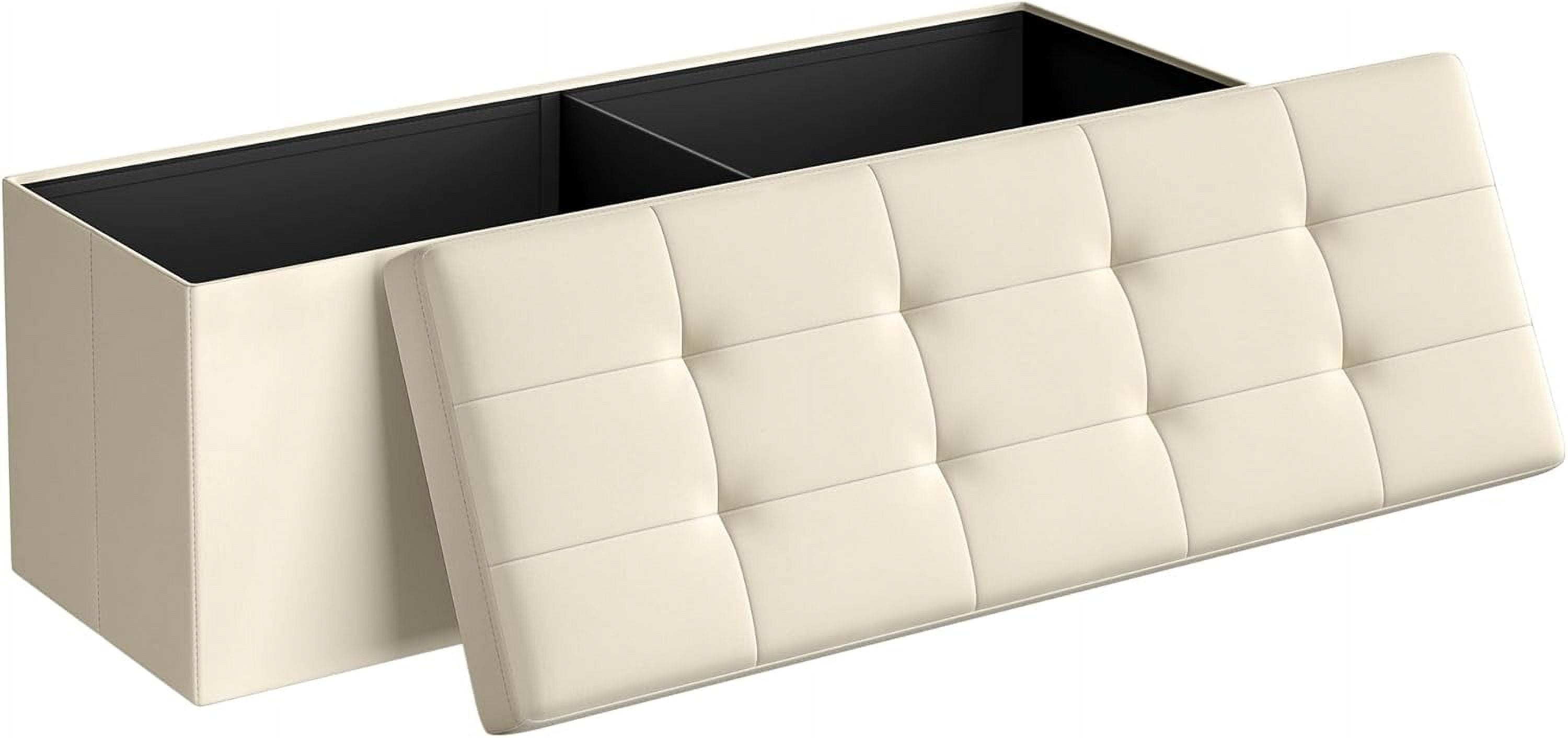 SONGMICS MAZIE Collection - 43 Inches Folding Storage Ottoman Bench ...
