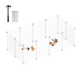 SONGMICS Pet Playpen, Small Animal Cage, Pet Fence with Cable Ties, DIY ...