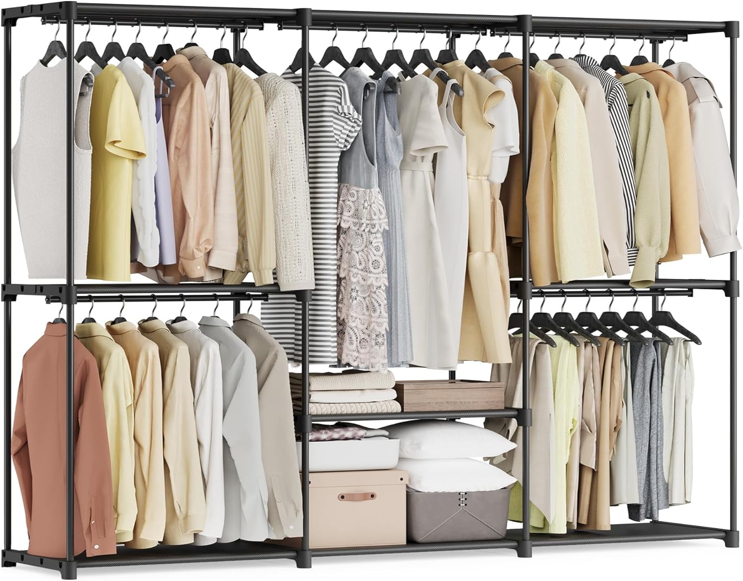 SONGMICS Portable Closet, Freestanding Closet Organizer, Clothes Rack ...