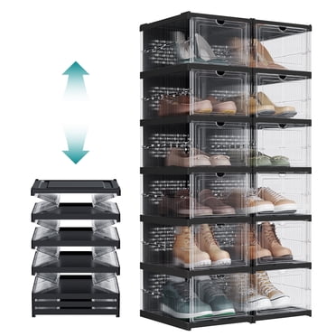 X-Large Shoe Storage Boxes,12 Pack Shoe Storage Organizer,Clear ...