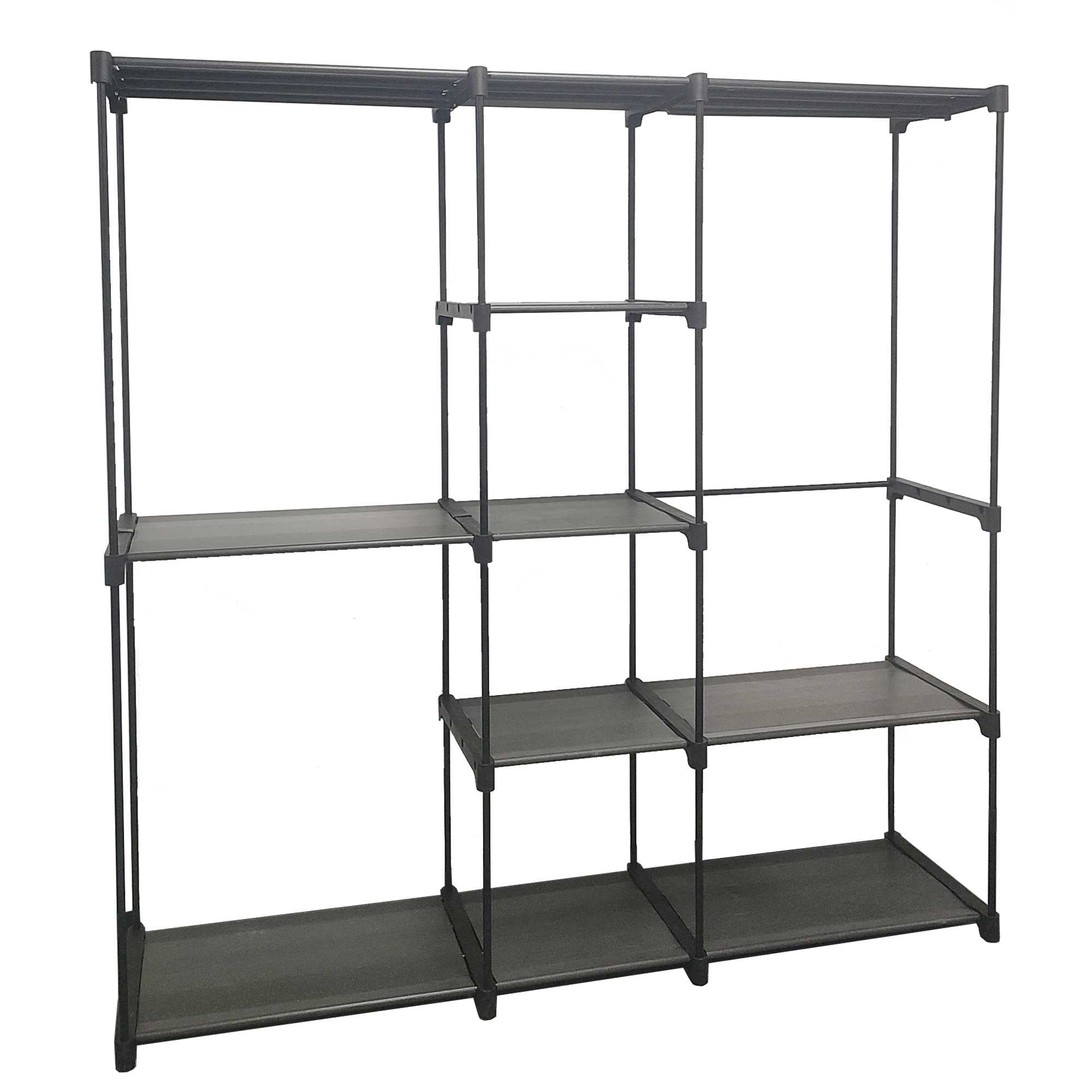 Portable Closet Freestanding Closet Organizer Clothes Rack with Shelves ...