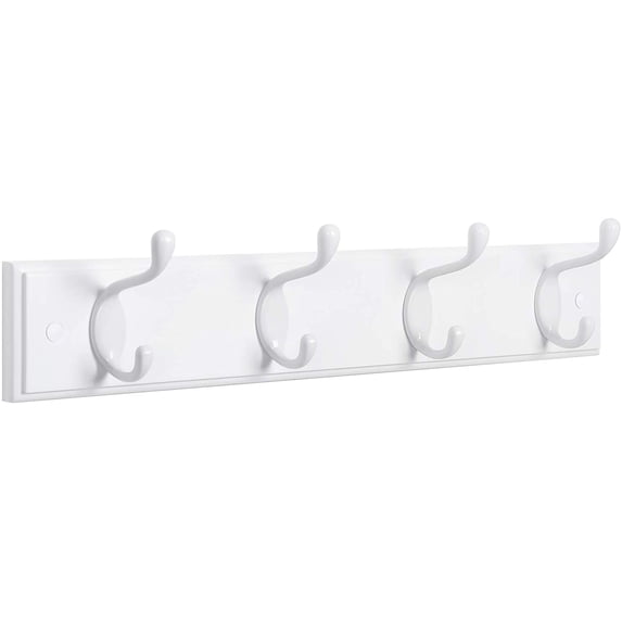 SONGMICS, Wooden Wall-Mount Coat Rack, 15.7"L x 3.5"W, White - Walmart.com