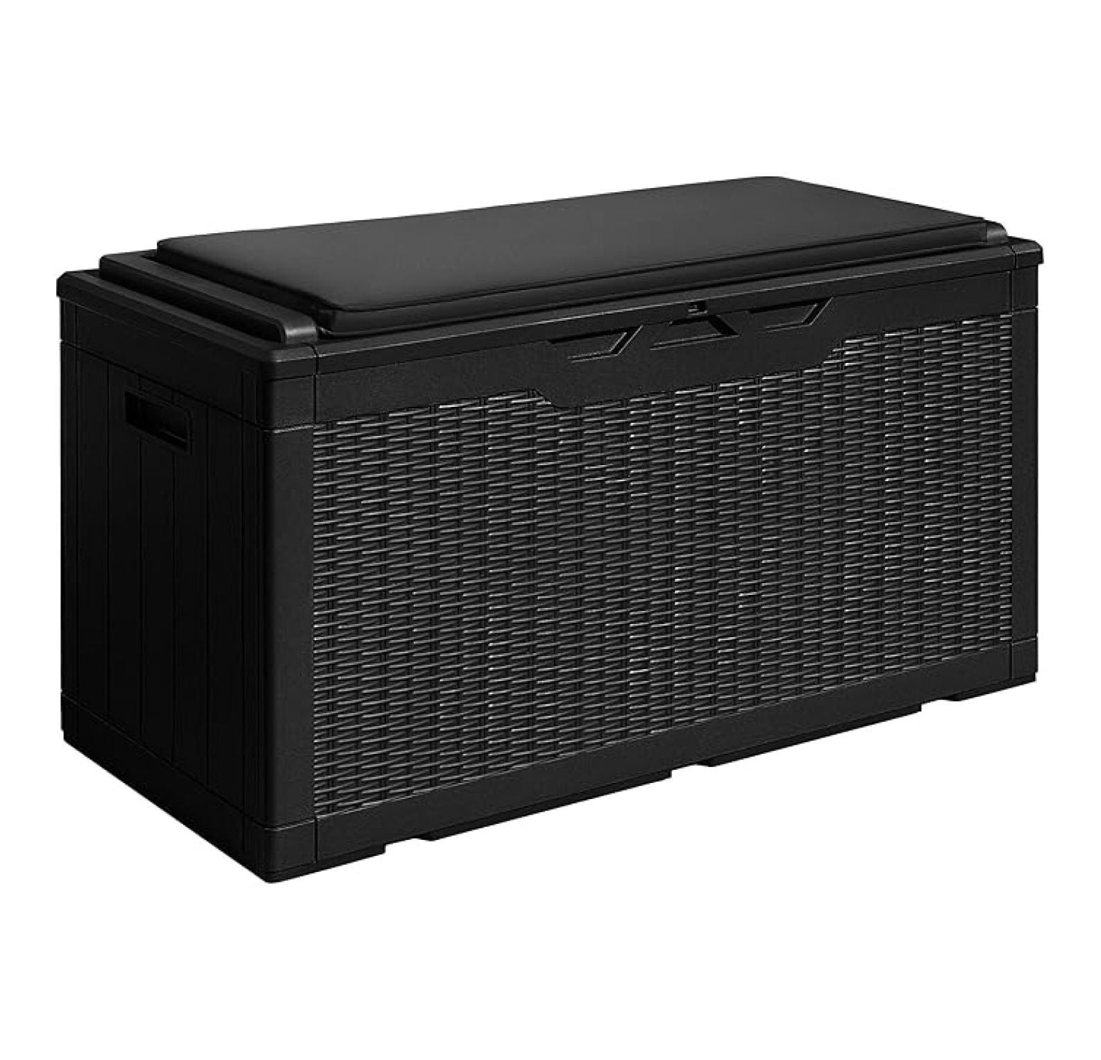 SONGMY 100 Gallon Waterproof Large Resin Deck Box Outdoor Storage Box ...