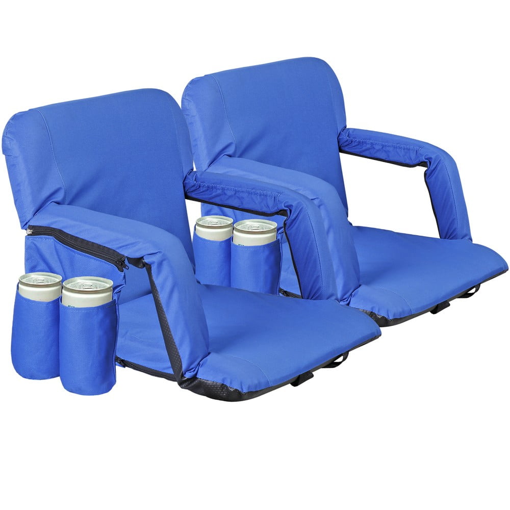 SONGMY 2-Pack Blue Reclining Stadium Seats, Padded Bleacher Seats with ...