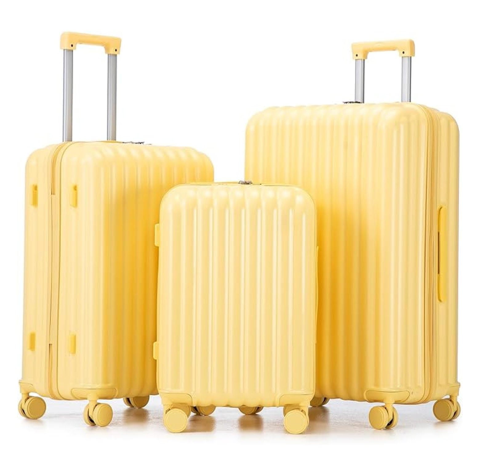 SONGMY 3 Luggage Sets, ABS Hardshell Suitcases Spinner Wheel with ...