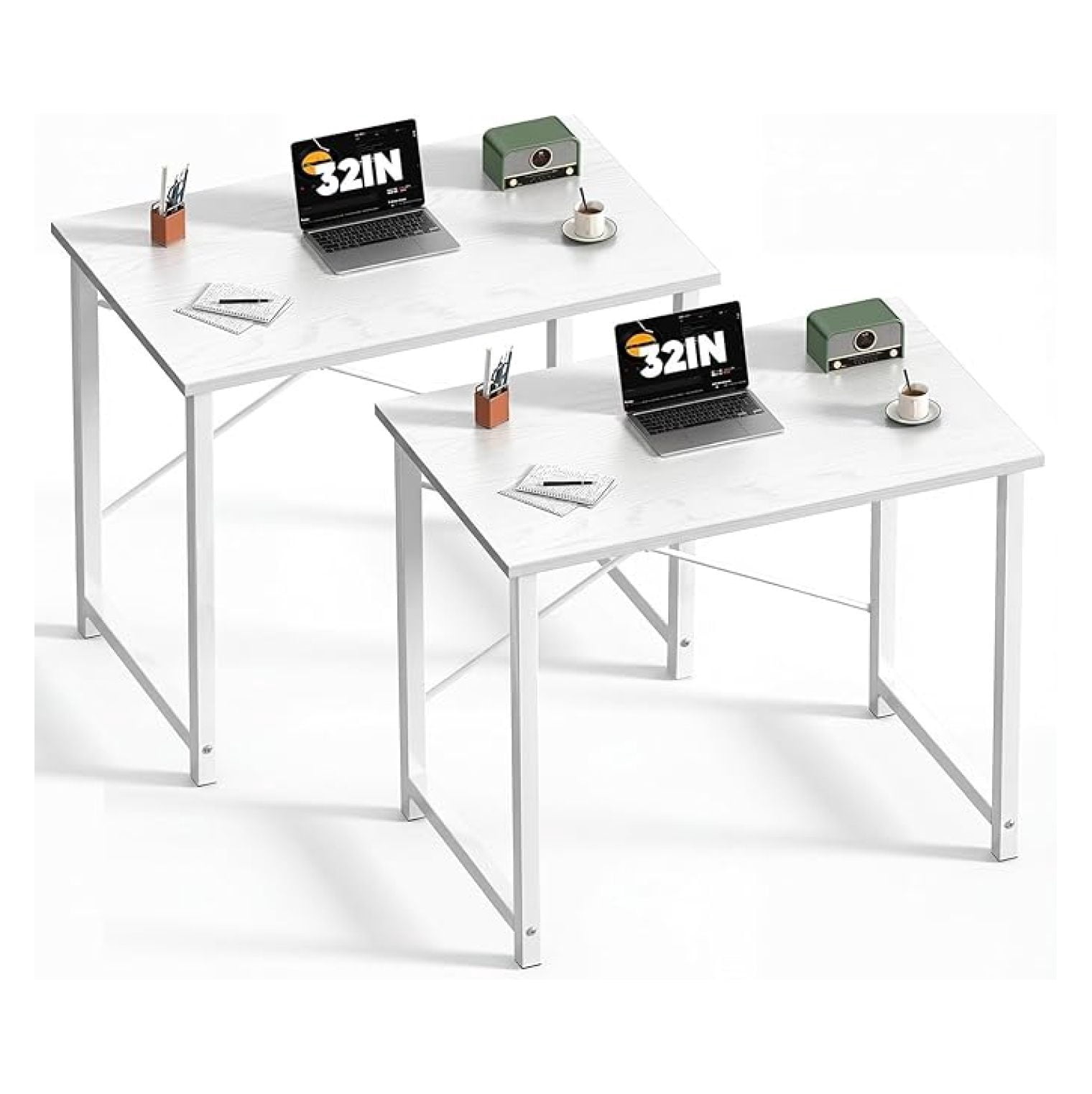 SONGMY 32 in Small Computer Desk for Home Office, Modern Study Work ...