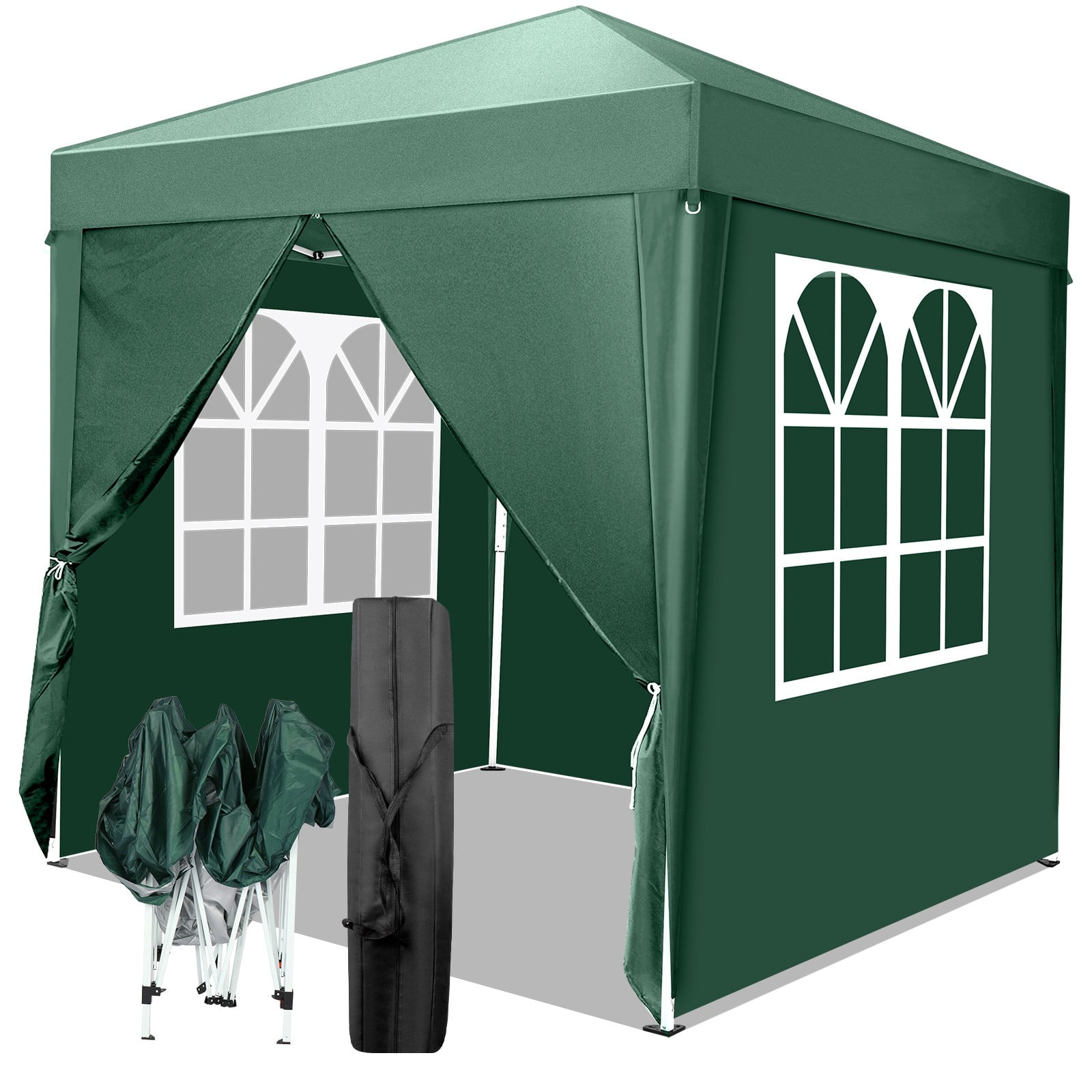 SONGMY 6.5x6.5 Pop Up Canopy with Sidewalls, Outdoor Small Canopy Tent ...