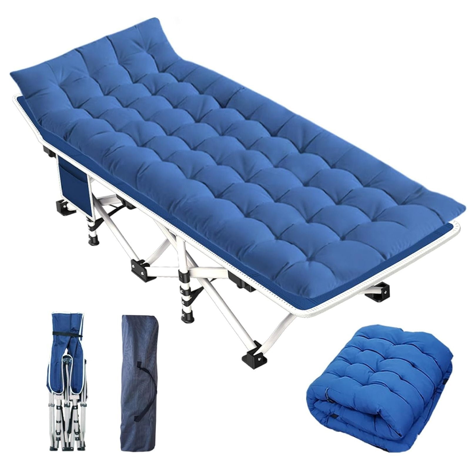 SONGMY Cot, Camping Cot with Thick Pad,Cots for Sleeping,Camping Bed ...