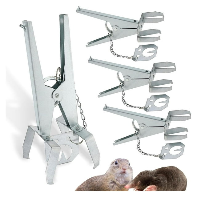 SONGMY Scissor Mole Trap - Gopher Trap 4pk Mole Traps for Lawns Spring ...