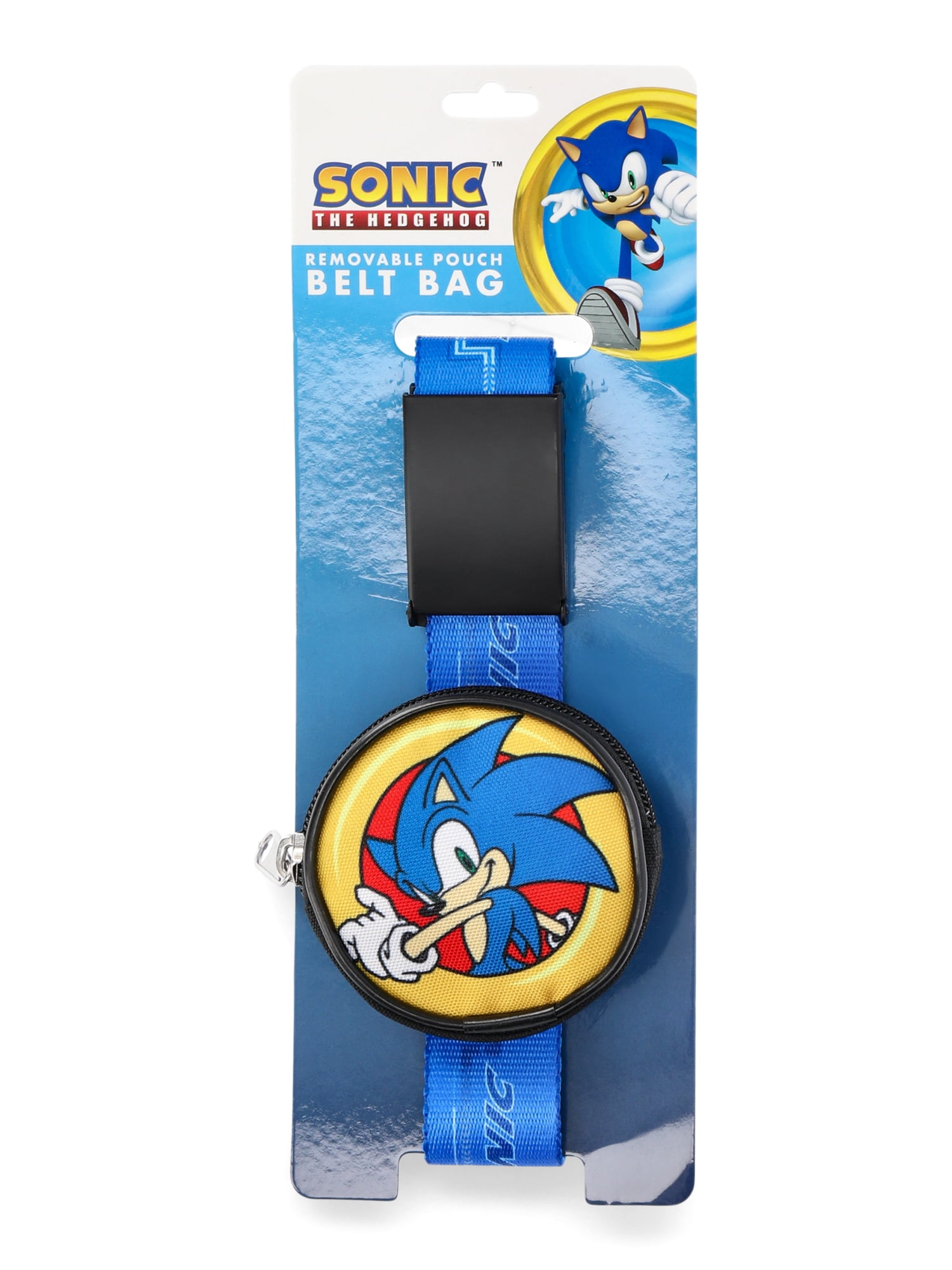 Sonic the Hedgehog Boys Belt with Removable Zip Pouch - Walmart.com