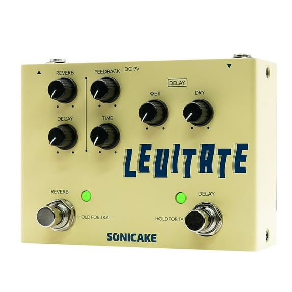 SONICAKE Levitate Digital Delay and Reverb 2 in 1 Guitar Effects Pedal ...