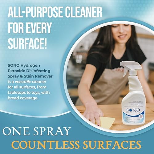 SONO Disinfecting Spray and Stain Remover - Hydrogen Peroxide Solution ...