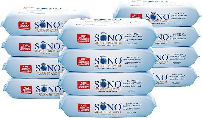 SONO Disinfecting Wipes - Medical-Grade, Alcohol-Free, No Bleach ...