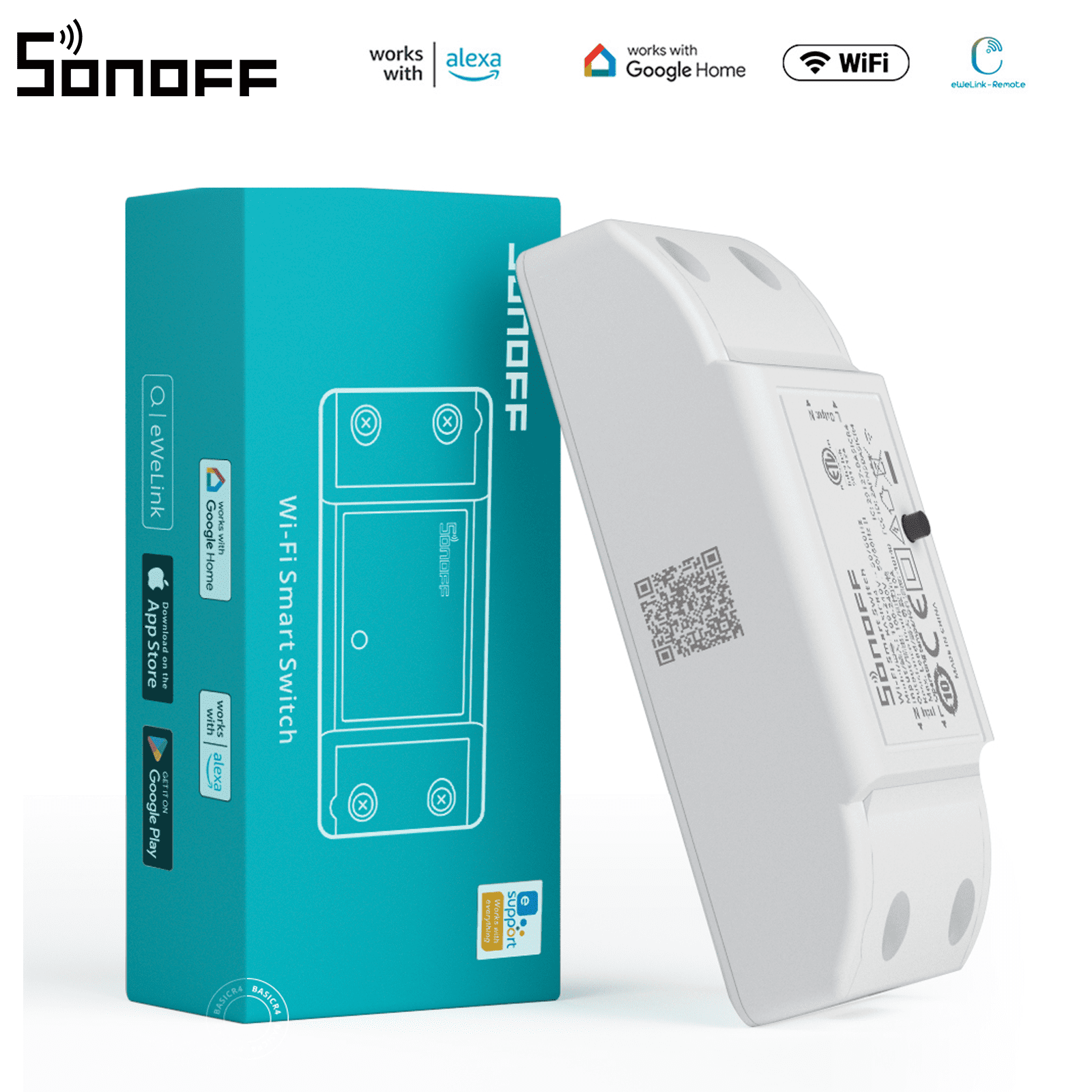SONOFF BASICR4 10A Smart WiFi Wireless Light Switch,DIY Module for Smart Home Automation ...