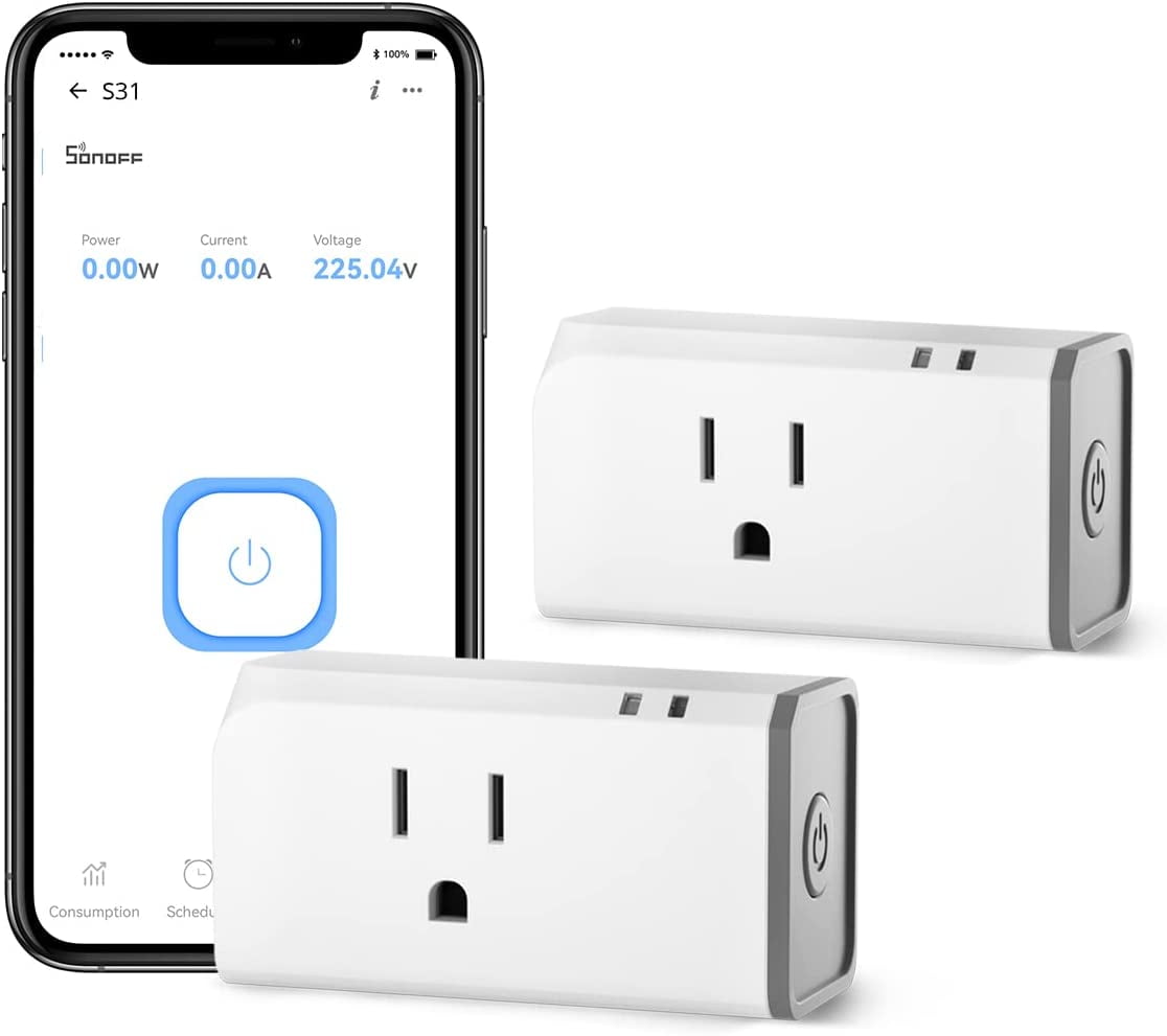 SONOFF Smart Plug with Energy Monitoring Voice Control Support , Works with Alexa Google Home ...