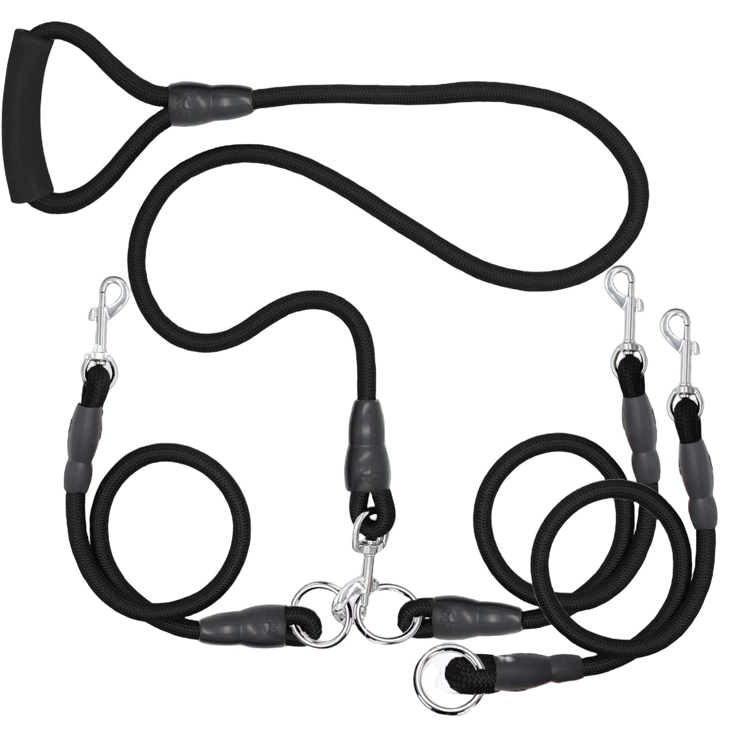 SONQUEEN Heavy Duty 3 MMF7 Dog Leash No Tangle,Multi Dog Leash 3 Way ...