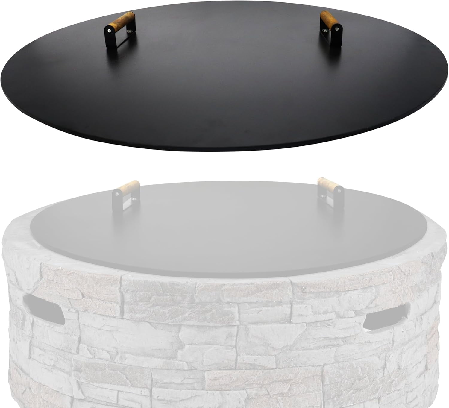 SONRET - 38 Inch Round Fire Pit Lid - For Outdoor Round Fire Pits ...