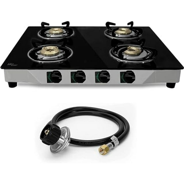 SONRET - Portable 4 Burner Propane Gas Stove, Indoor Camping Cooker ...