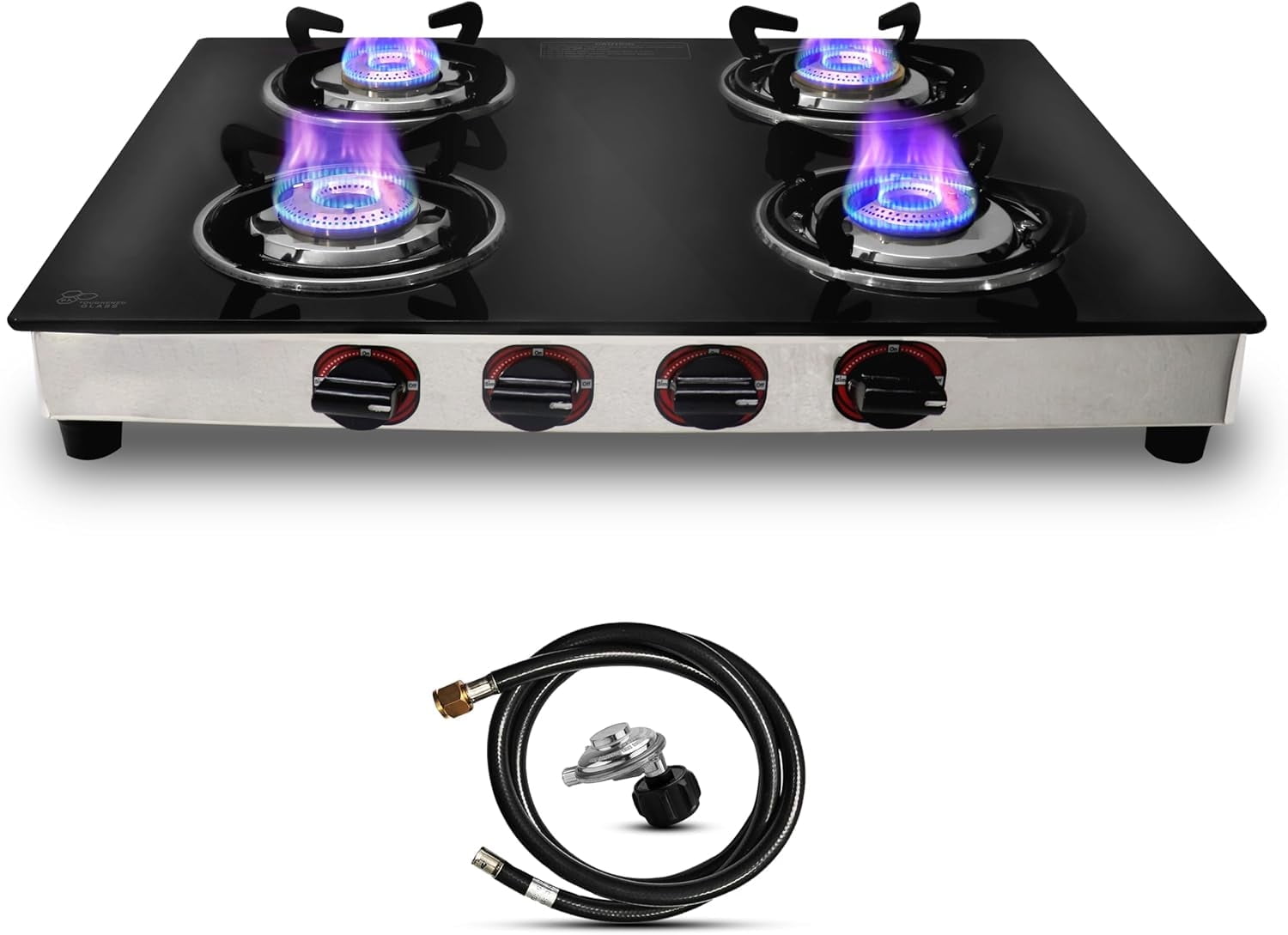 SONRET - Portable 4 Burner Propane Gas Stove, Indoor Camping Cooker ...