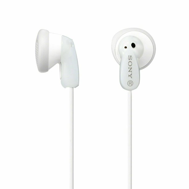 Sony Ultra-Lightweight Earbuds Headphones MDRE9LP/WHI-White - Walmart ...