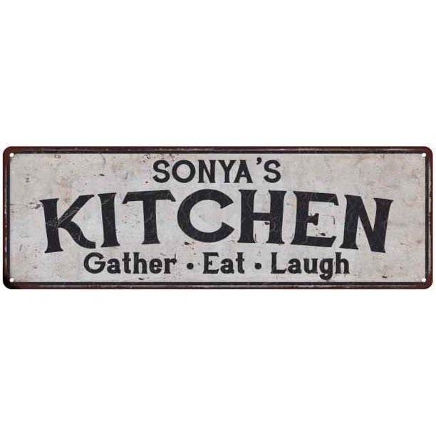 SONYA's Kitchen Gift Rustic Chic Decor Gift 6x18 Sign 206180051338 ...