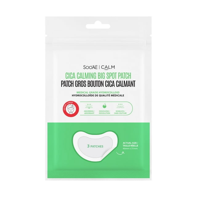 SOO’AE CALM - CICA CALMING BIG SPOT PATCH - Medical Grade Hydrocollode ...