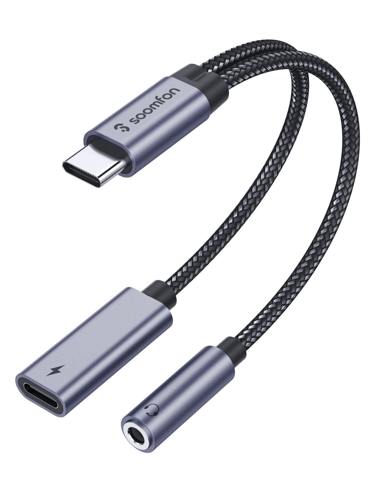 Type-C To 3.5mm Headphone and Charger 2 in 1 Adapter 3.5mm Audio 60W PD ...