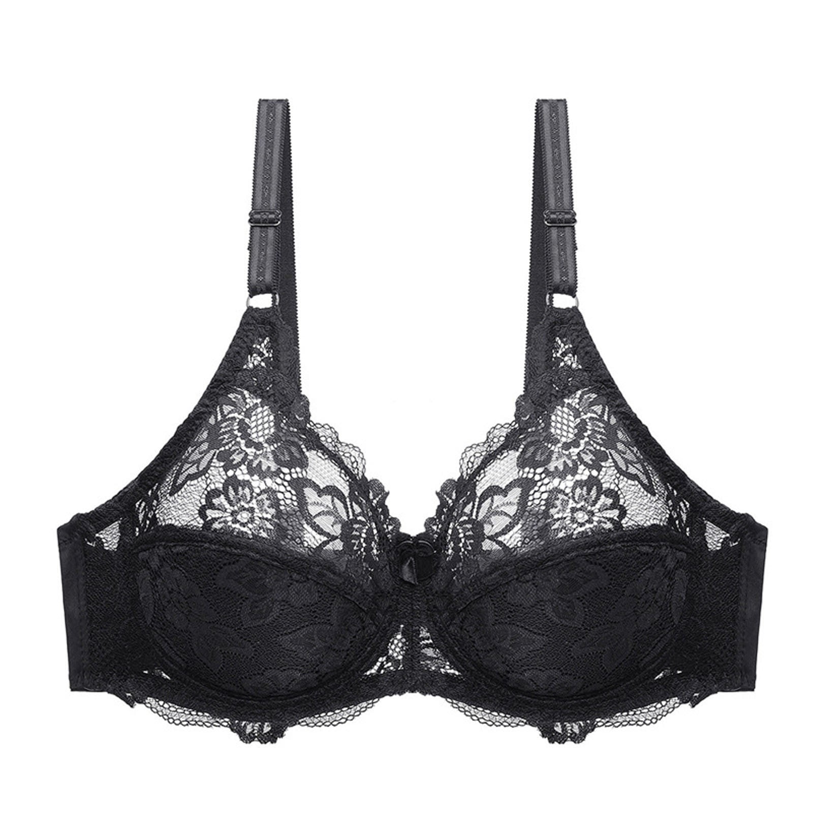 SOOMLON Bra for Women Lace Underwire Double Breasted Push Up Bra ...