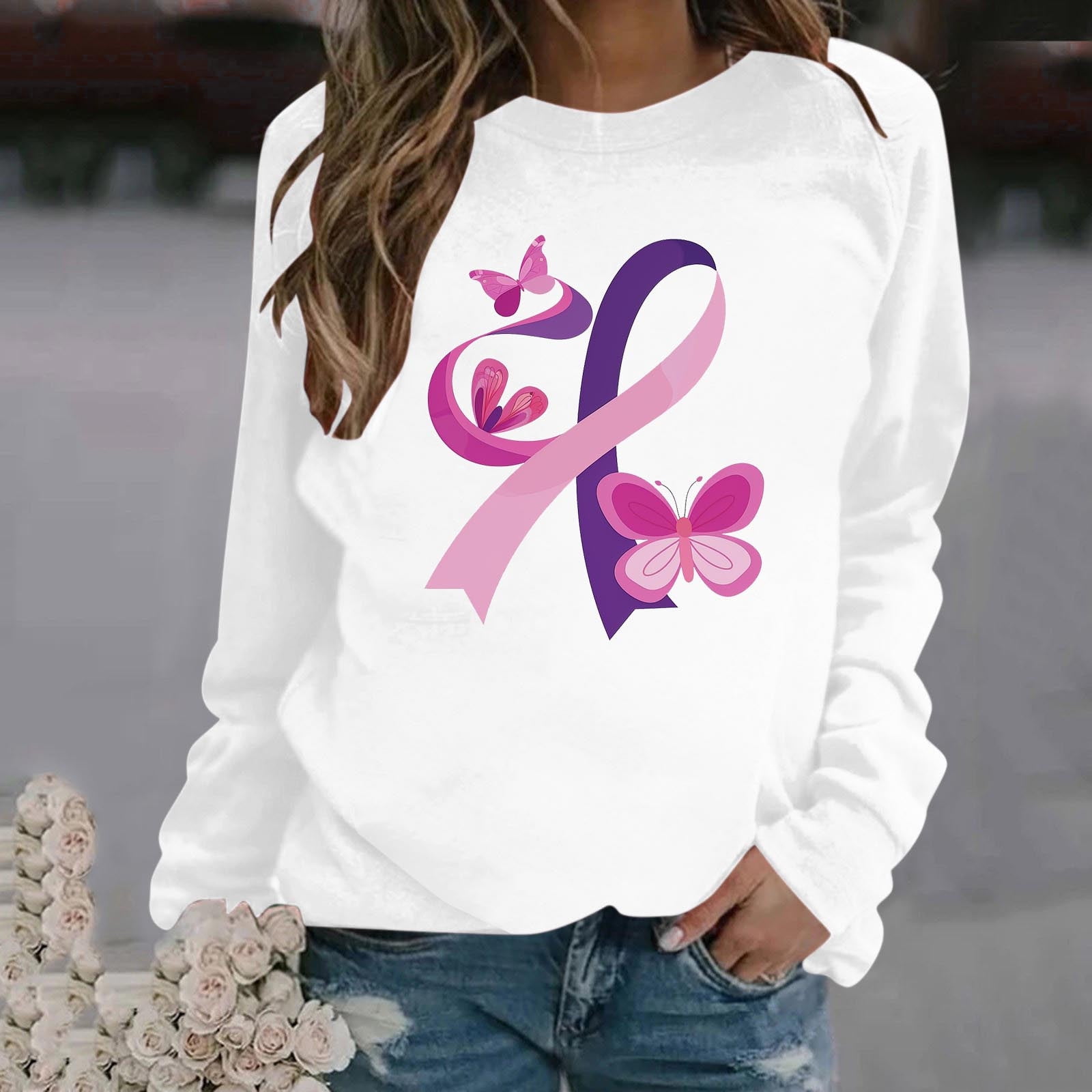 SOOMLON Breast Cancer Tee Shirts October Breast Cancer Awareness Month ...