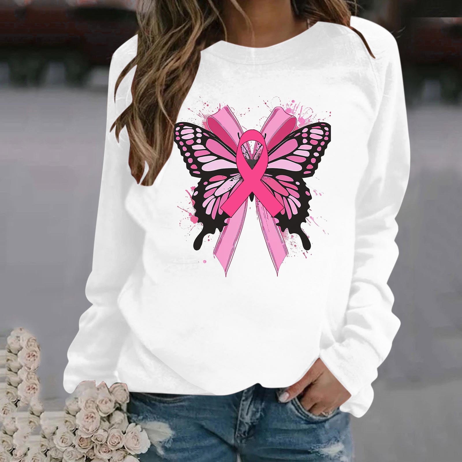 SOOMLON Breast Cancer Womens Clothes October Breast Cancer Awareness ...