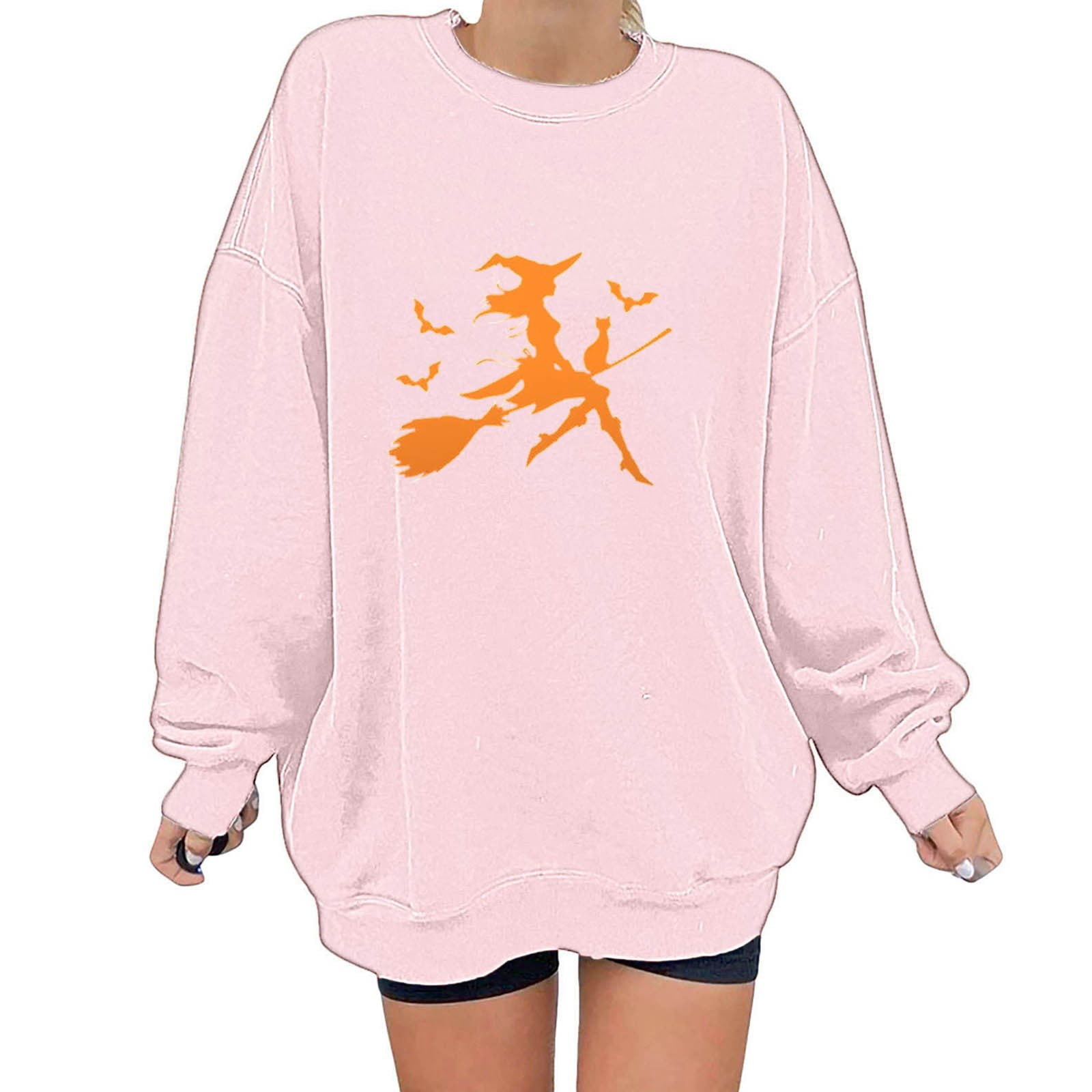SOOMLON Halloween Clothes for Women Long Sleeve Pumpkin Party Attire ...
