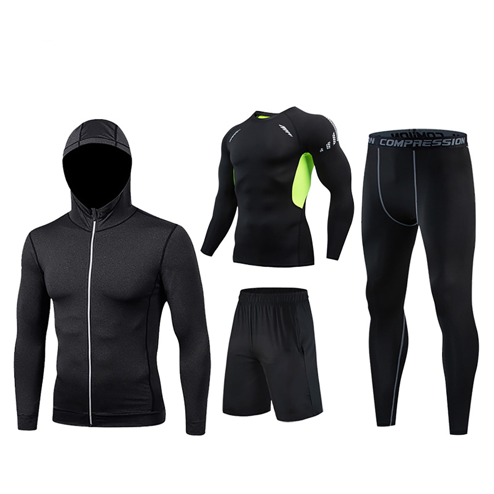 SOOMLON Men Workout Suit Outfit Fitness Apparel Gym Outdoor Running ...
