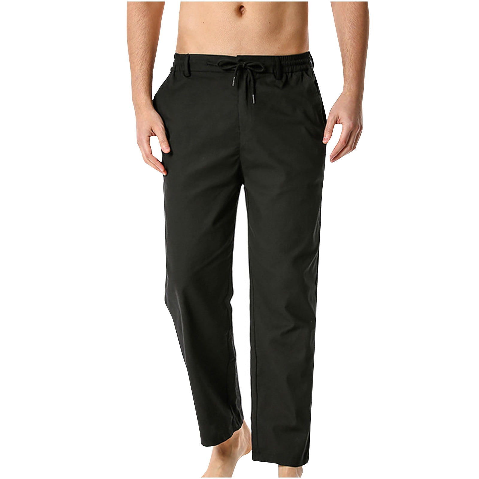 SOOMLON Men's Lightweight Loose Fit Sweatpants Drawstring Beach Pants ...