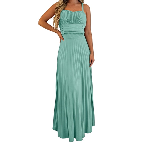 SOOMLON Milkmaid Dresses for Women Plus Size Spaghetti Strap Maxi Dress ...