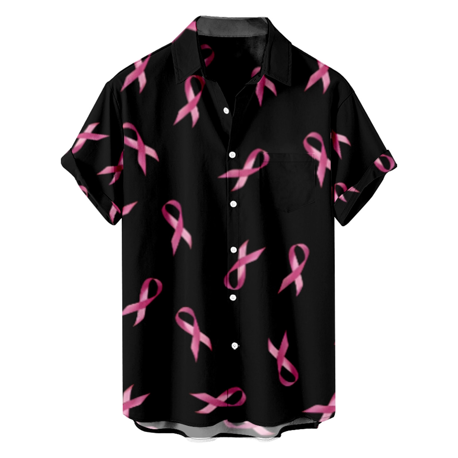 SOOMLON Pink Ribbon Charity Shirt for Men Breast Cancer Awareness ...